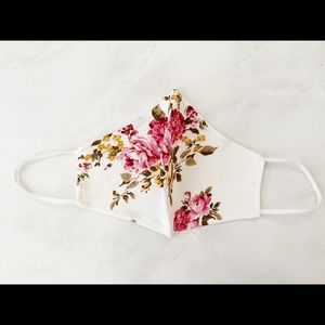 Hand Crafted | Other | Reusable Washable White Spring Floral Face Mask ...